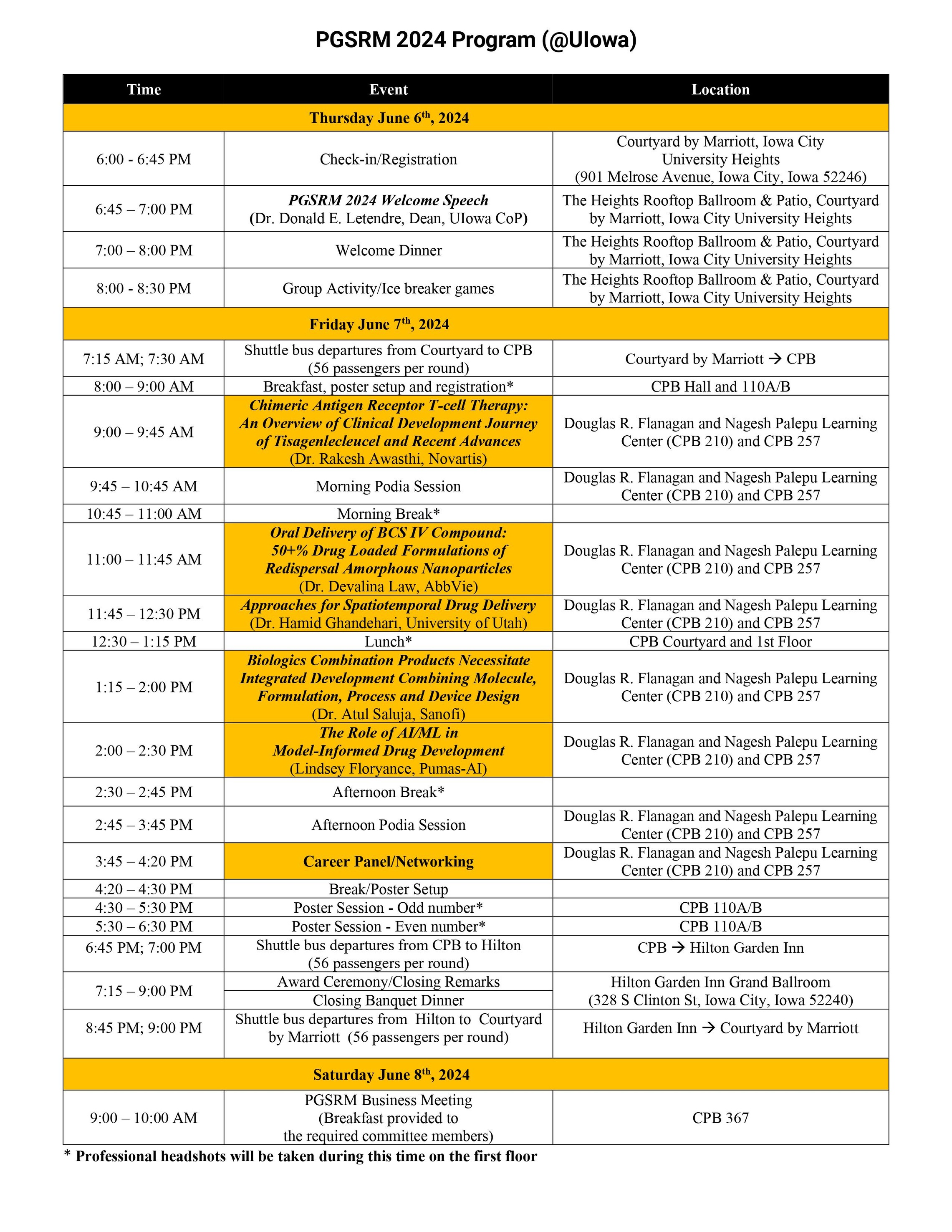 Program | PGSRM 2024 - The University of Iowa